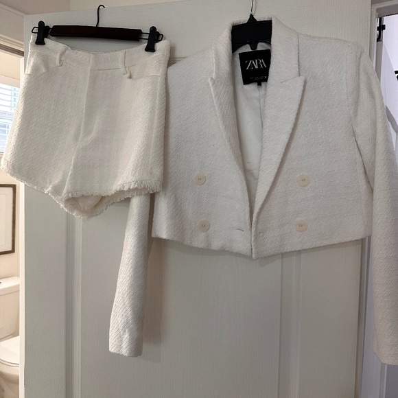 Zara | Other | Zara Tweed Shorts And Jacket Set | Poshmark